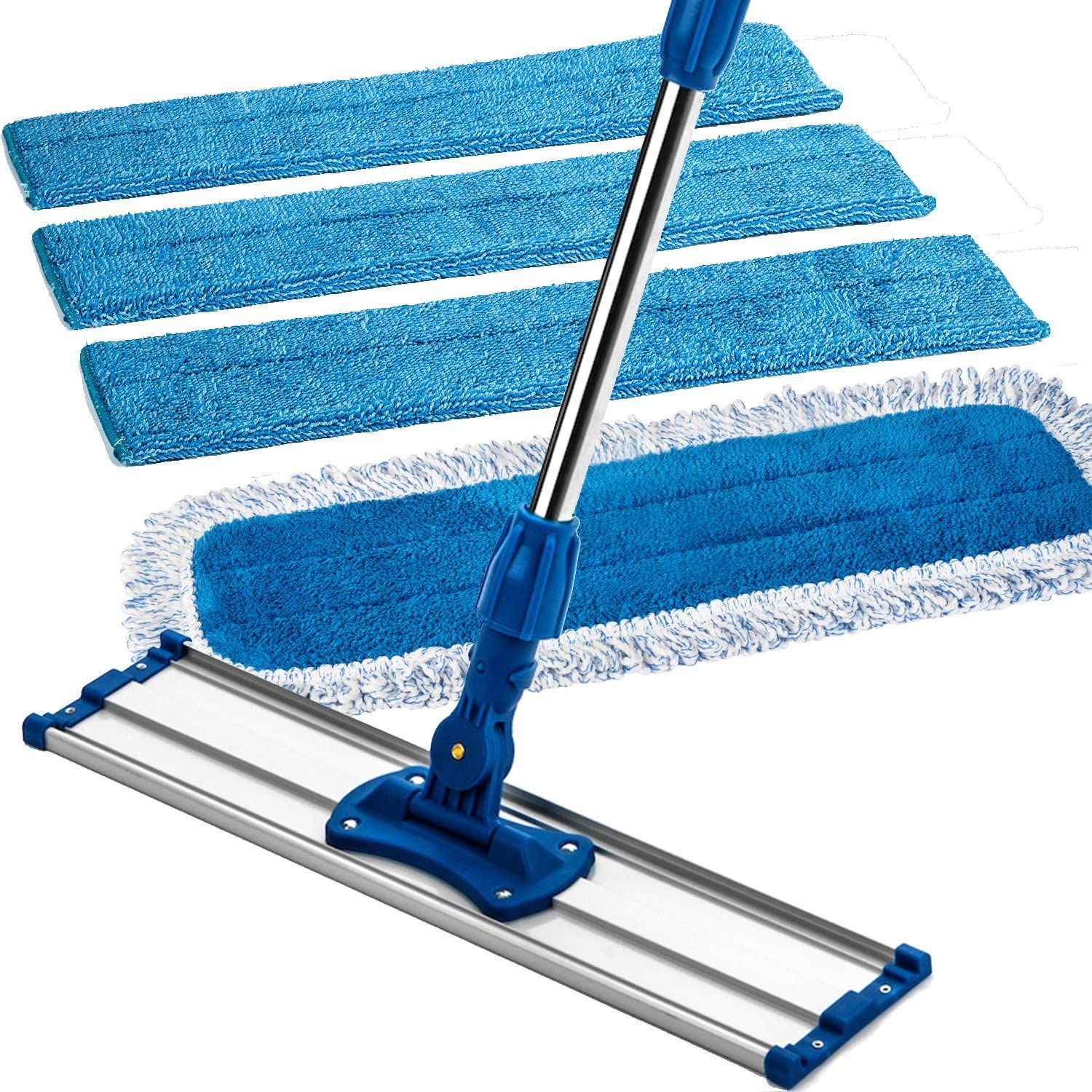 18" Professional Microfiber Mop - Commercial Stainless Steel Handle ...