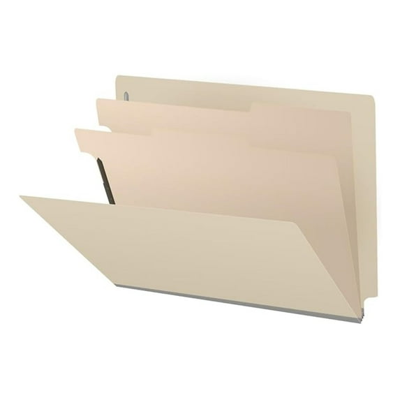 18 Pt. Manila Classification Folders, Full Cut End Tab, Letter Size, 2 ...