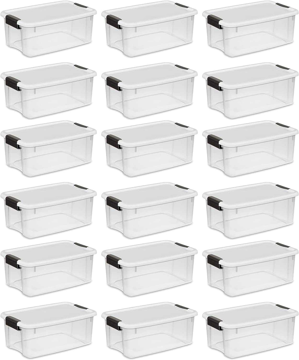 18 Qt Ultra Latch Box, Stackable Storage Bin with Lid, Plastic ...