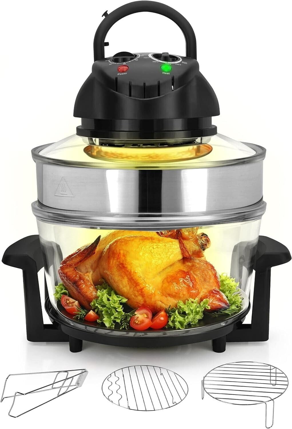 18-Quart Convection Countertop Air Fryer, Broiler, Bake, Grill, Steam ...