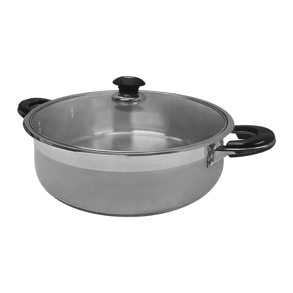 18 Quart High Quality Stainless Steel Low Pot With Lid Capsule Base ...