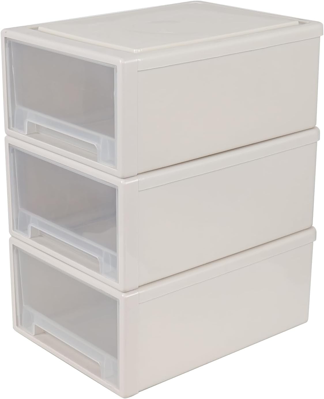 18 Quart Plastic Compact Stacking Storage Drawers, Stackable Plastic ...