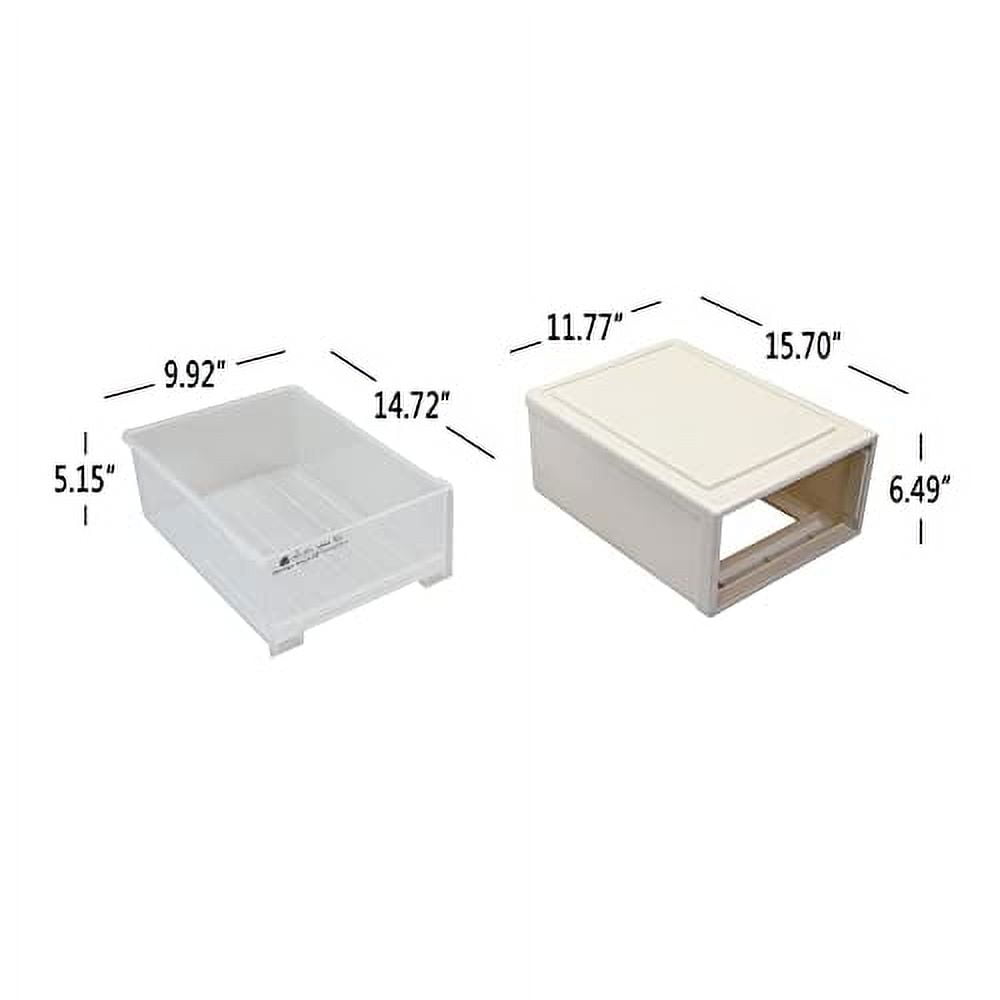 18 Quart Plastic Stacking Chest of Drawer, Storage Drawer Box, 3 Packs ...
