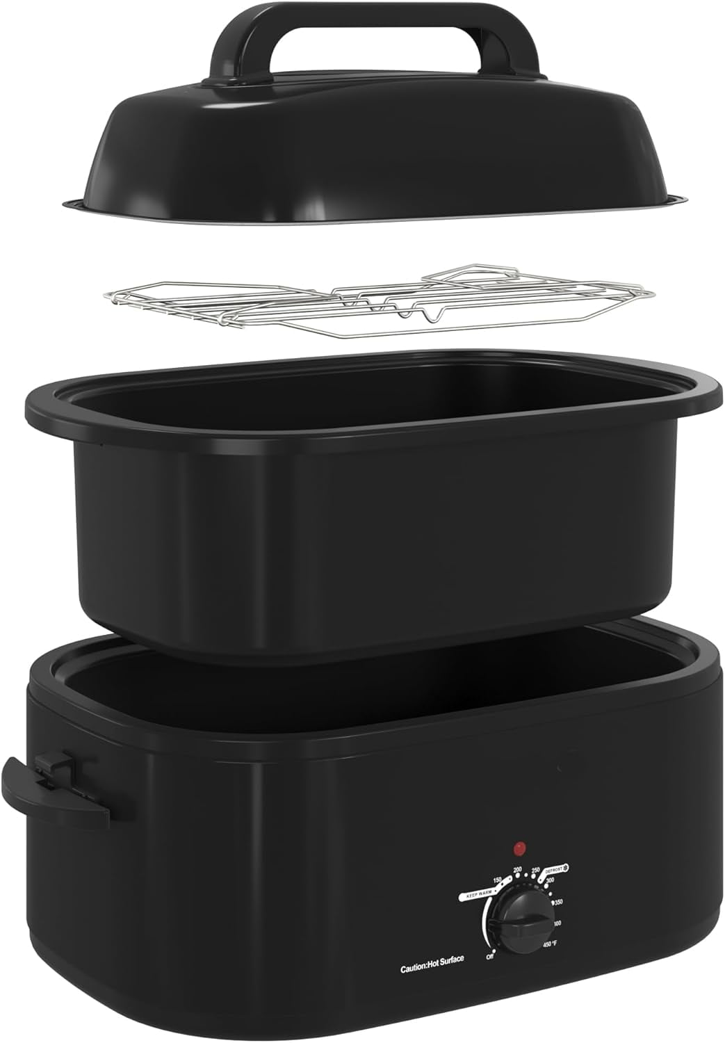 18 Quart Roaster Oven with Self-Basting Lid, Turkey Roaster Oven with ...