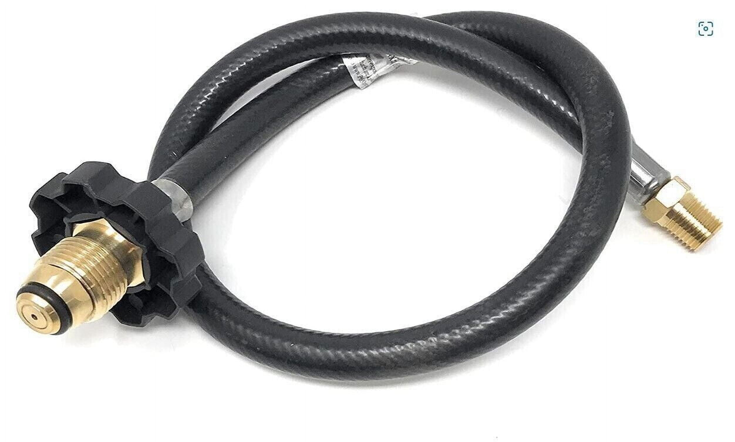 18" RUBBER HOSE PIGTAIL MALE POL TO 1/4" MALE NPT PIPE THREAD PROPANE ...