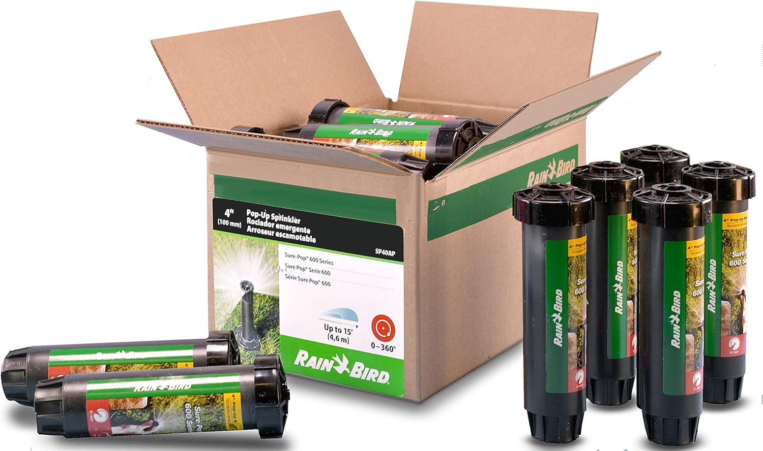 (18) Rain Bird Sure Pop 90-Degree 4" Sprinkler Head SP40AP-18 15 ...