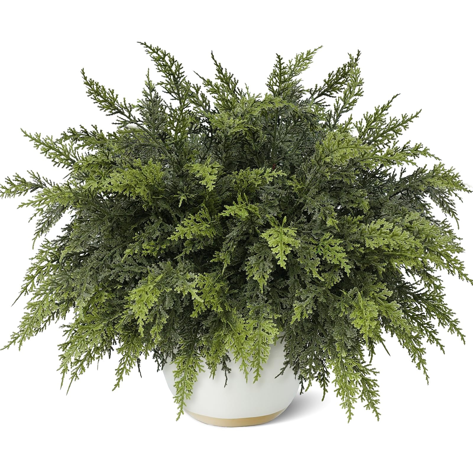 18" Real Touch Cedar Branches - 6 Pcs Artificial Christmas Cedar Branch ...