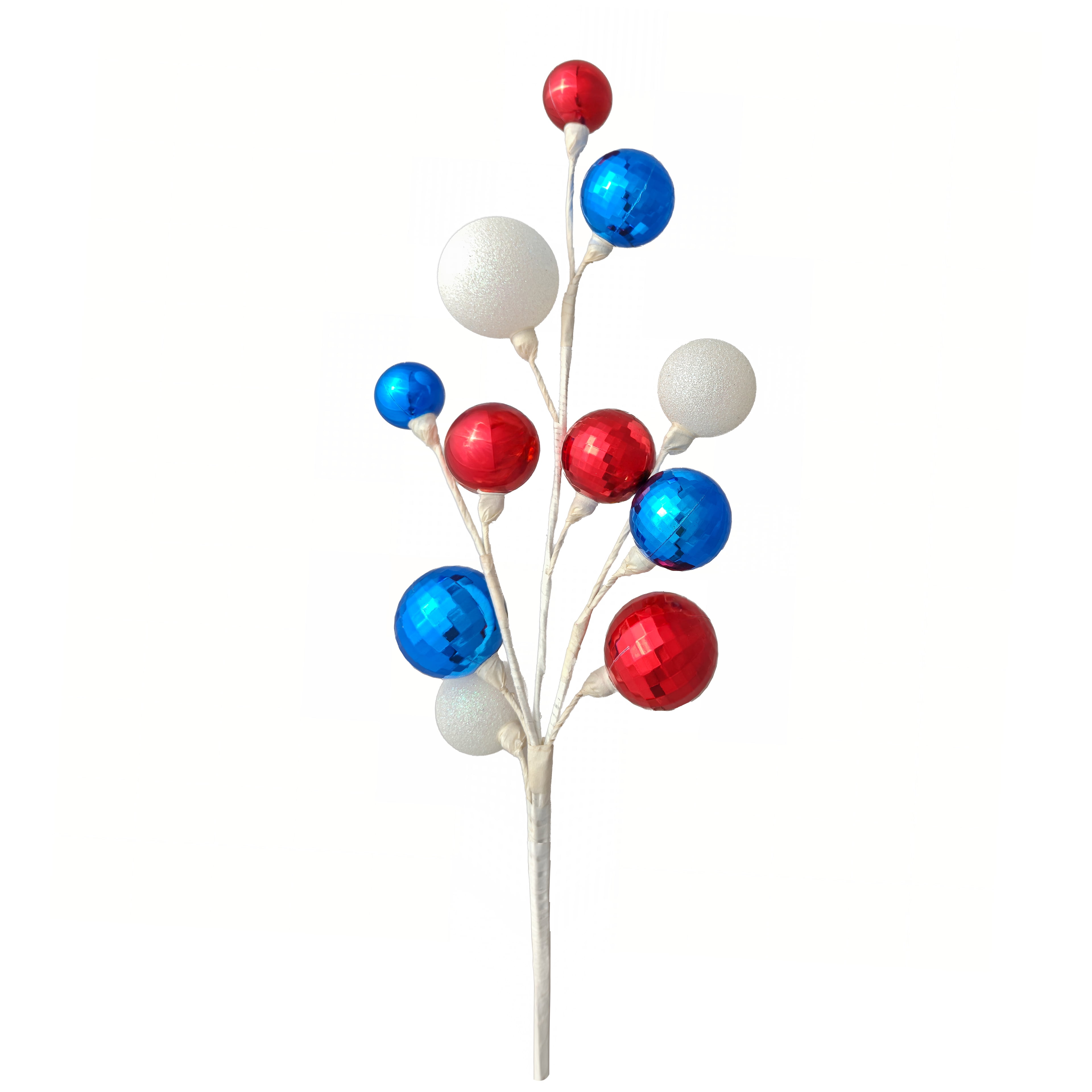 18" Red - White & Blue Disco Balls Pick by Celebrate It™-Patriotic ...