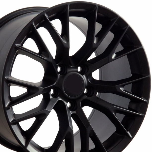 18" Replica Wheel CV22 Fits Corvette - C7 Z06 Rim 18x8.5 Black Wheel ...