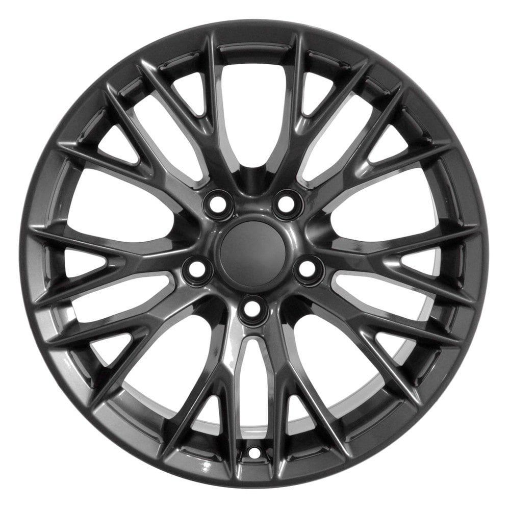 18" Rim fits 1988-1996 Chevy Corvette CV22B Style Gunmetal 18x8.5 ...