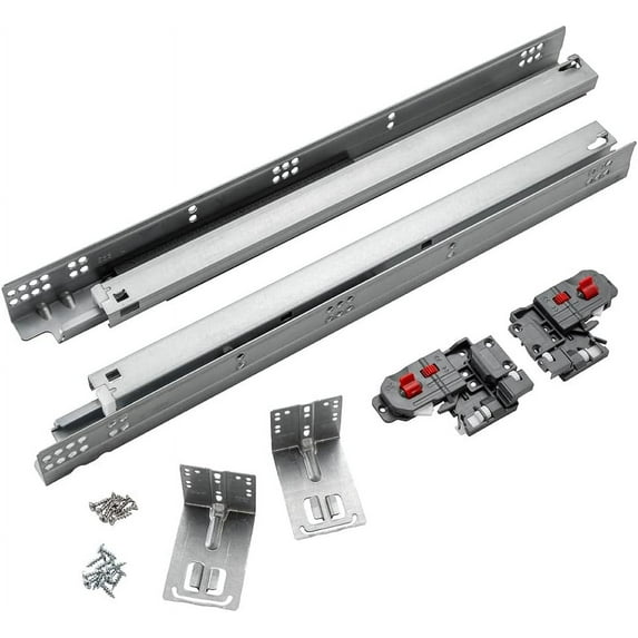 18'' Rockler Centerline Lifetime Soft-Close Undermount Drawer Slides ...