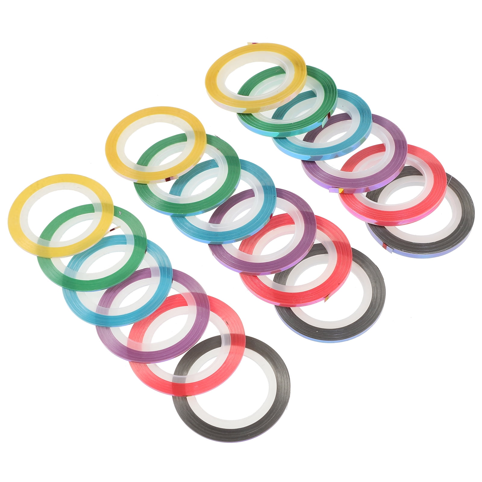 18 Rolls Nail Art Gold Thread Stickers Adhesive Tapes Gems for Nails ...