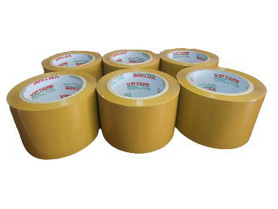 18 Rolls Tan Color 2 Inch x 110 Yads 2.0 Mil Packing Tape, Heavy Duty ...