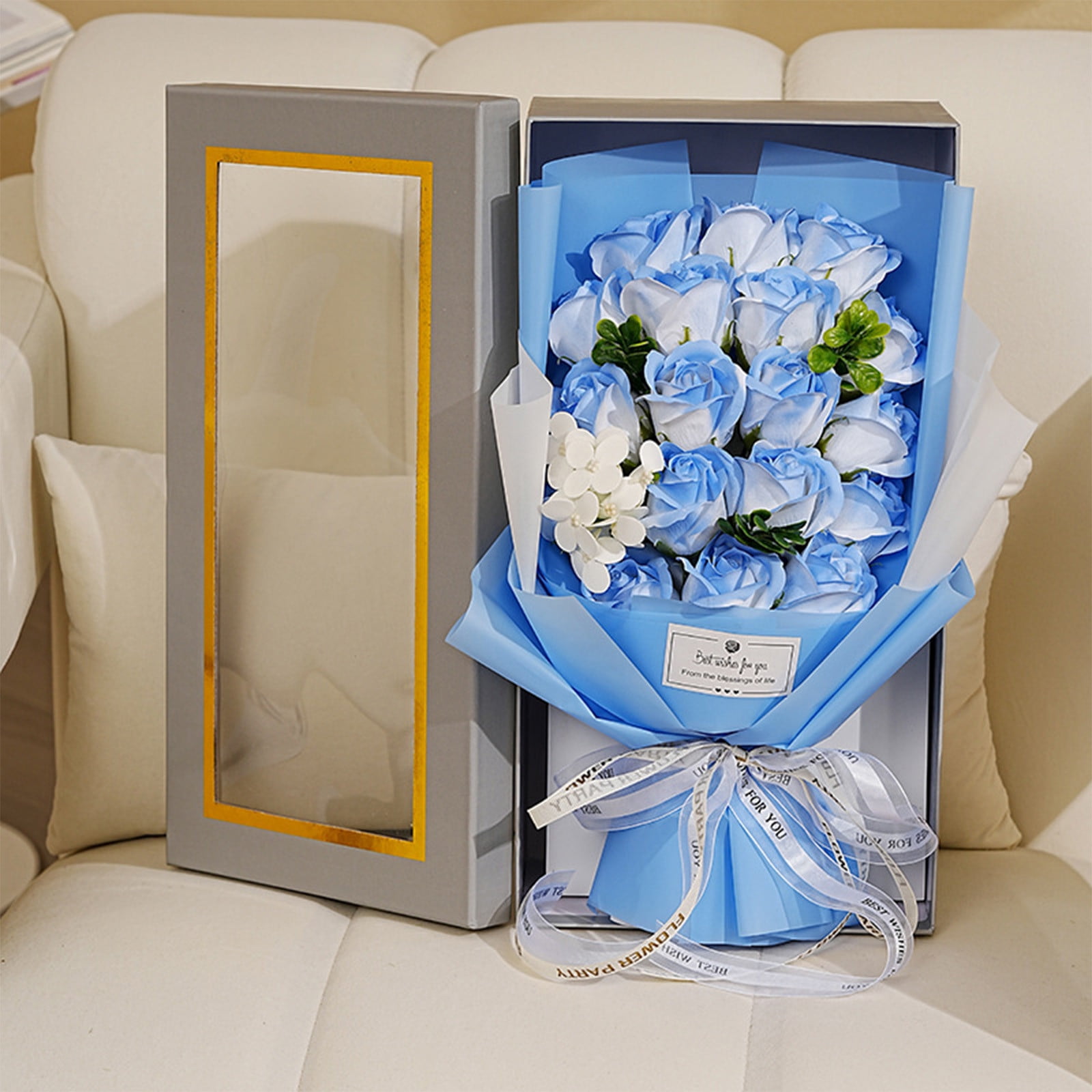 18 Rose Forever Flowers for Delivery, Preserved Flower Bouquets, Long ...