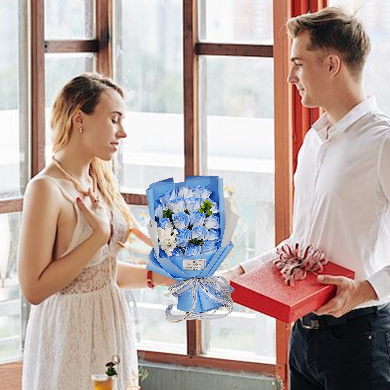 18 Rose Soap Bouquet Everlasting Bouquet Gift Box for Valentine's Day ...