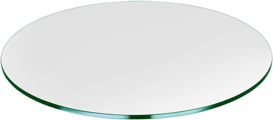 18" Round Glass Table Top - 1/4" Thick - Flat Polished Glass, Leo ...
