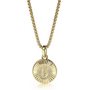 Letter A-Z 14K Gold Filled Pendant Necklace Box Link Chain Jewelry for ...