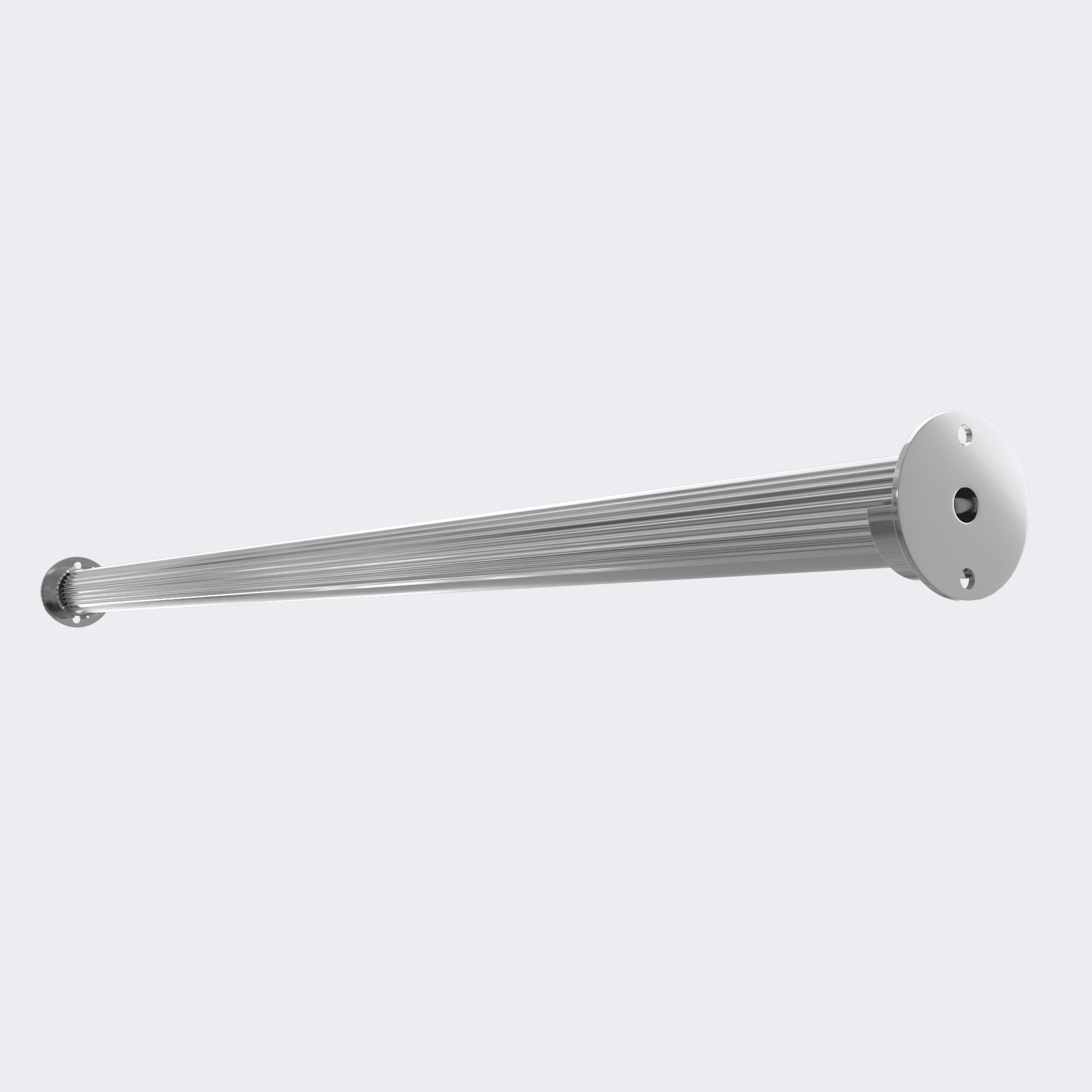 18" Round Ridged LED Closet Hanging Rod in Matte Black with Remote ...