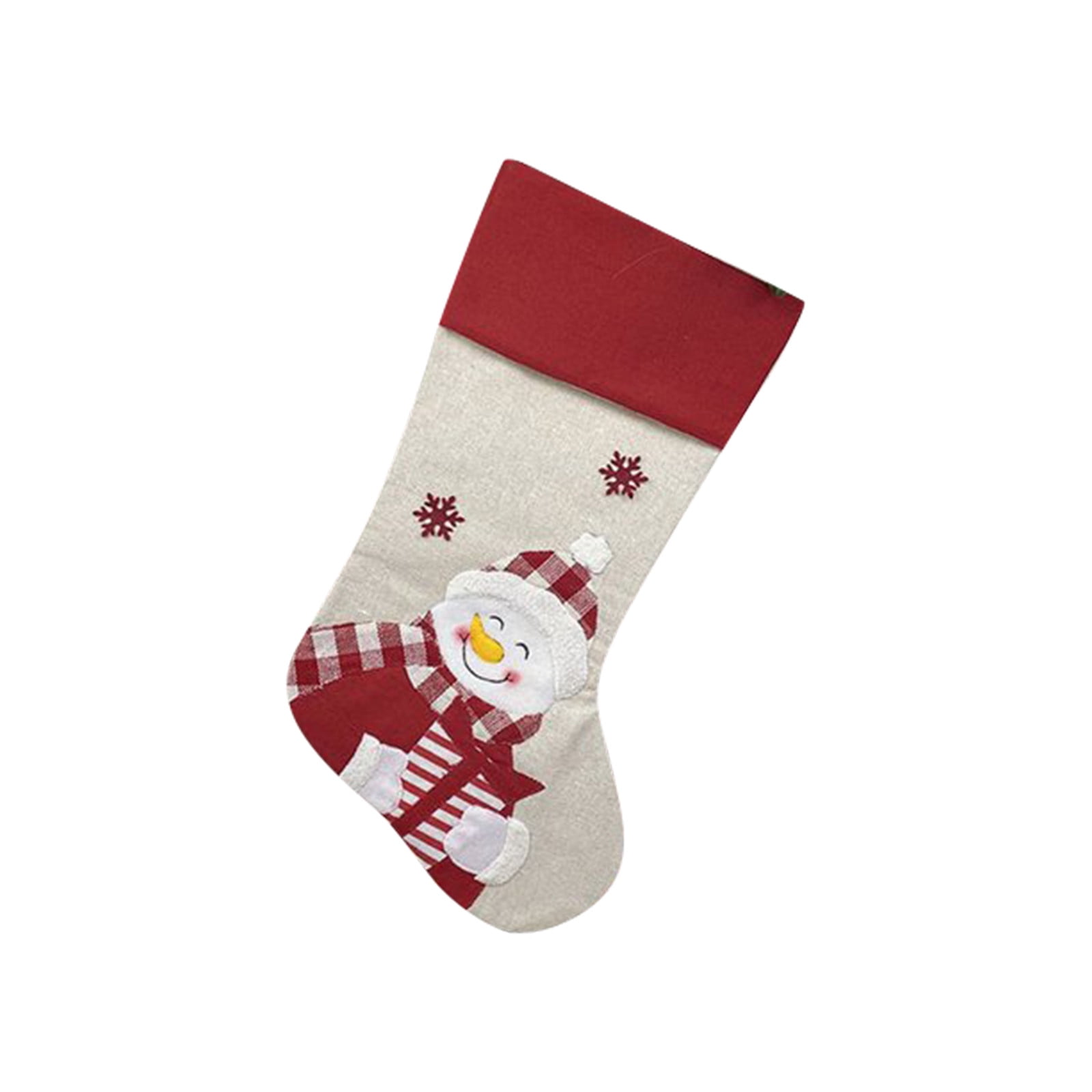 18'' Rustic Christmas Stockings, Felt Santa Christmas Deer Snowman ...