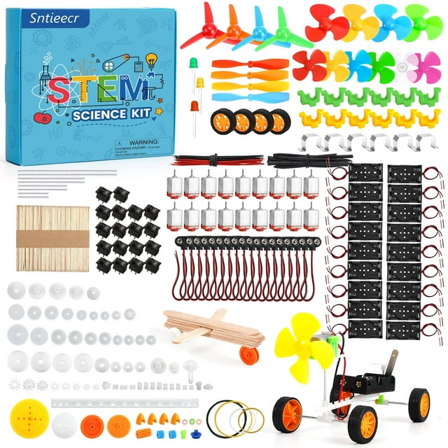 STEM Junior Electricity Kit for Kids: 18 Set 276PCS DC Motor Kit, Mini ...