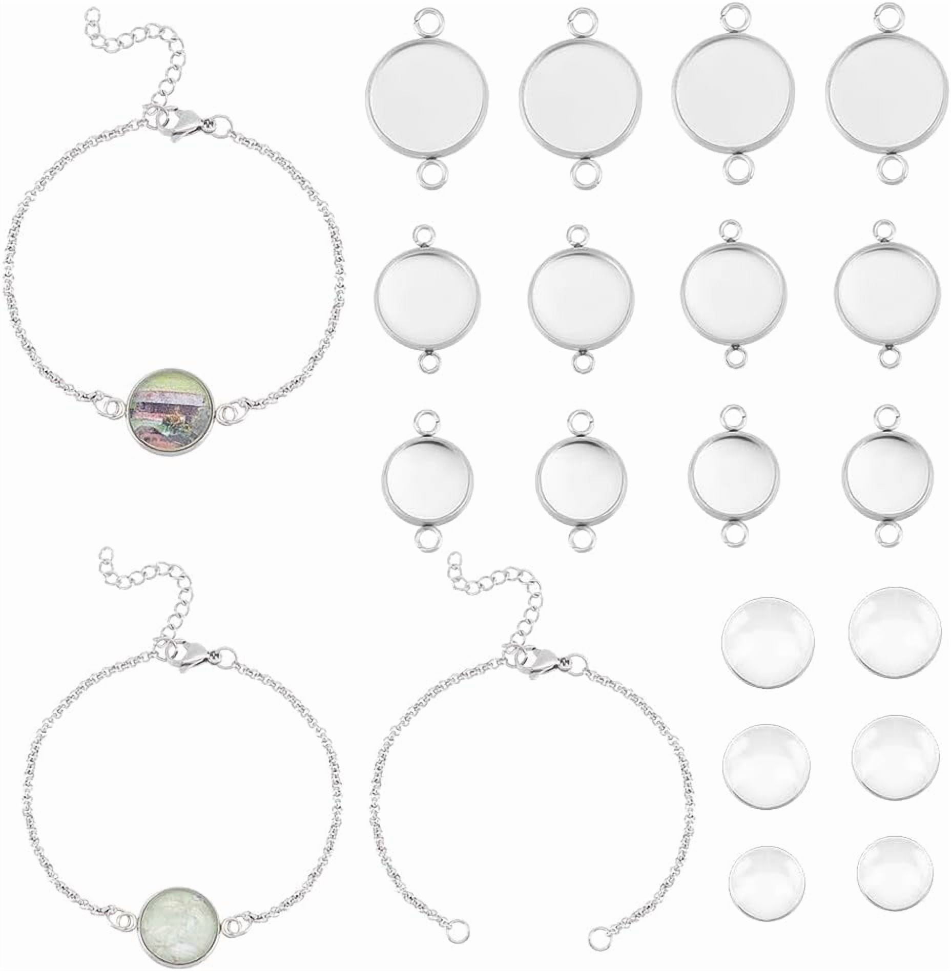18 Sets 3 Size Bracelets Making Kit 304 Stainless Steel Cable Chain ...