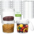 18 Sets 64 oz Plastic Storage Container with Lid Deli Food Container ...