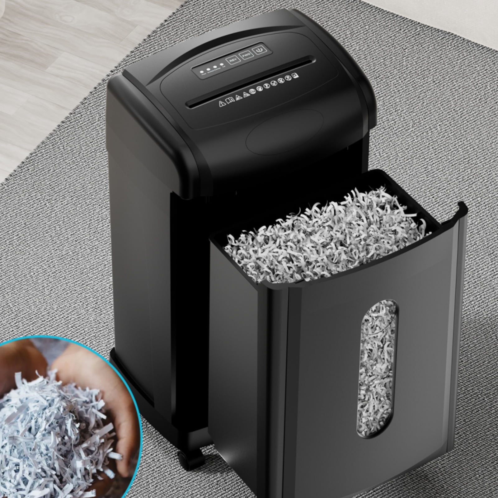 18-Sheet Cross Cut Paper Shredder,7.93 Gallons Heavy Duty Paper/CD/Card ...