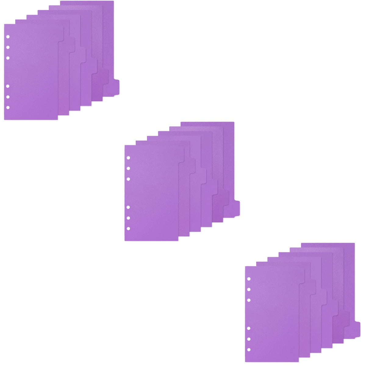 18 Sheets Pocket Separator Binder Dividers Protectors Plastic Note Book ...