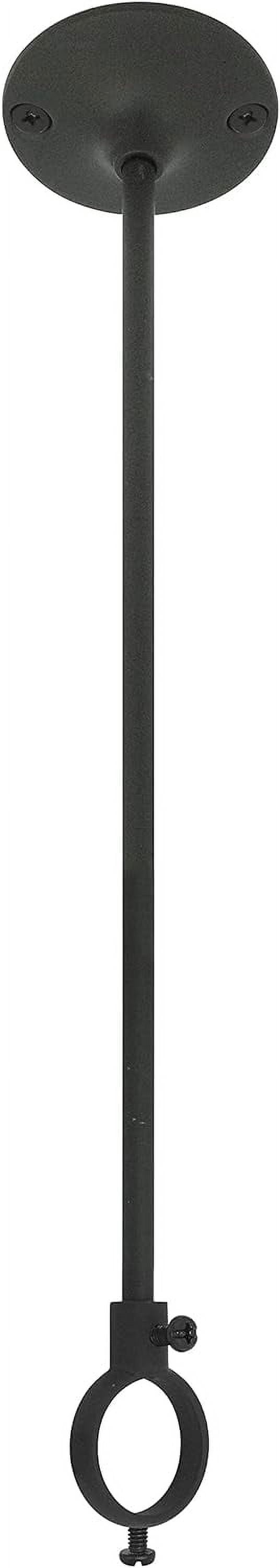 18" Shower Curtain Rod Ceiling Support (Flat Black) - Walmart.com