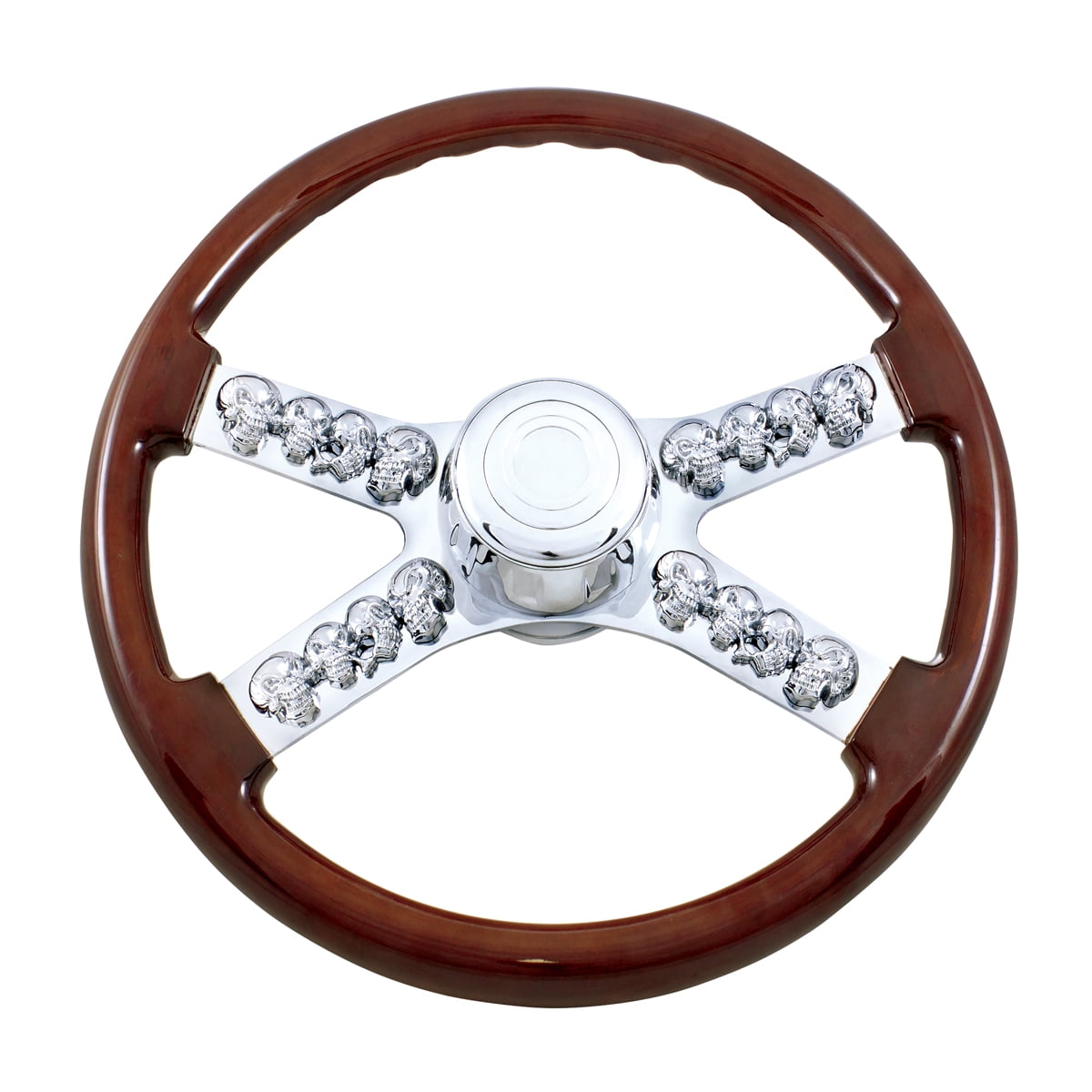 18" Skull Steering Wheel with Hub and Horn Button Freightliner 1989 ...