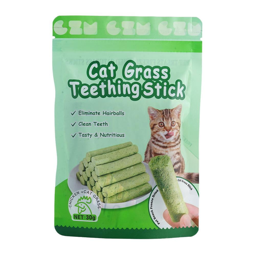 18 Sticks Cat Grass Teeth Grinding Stick Pet Snacks Hairball Removal ...