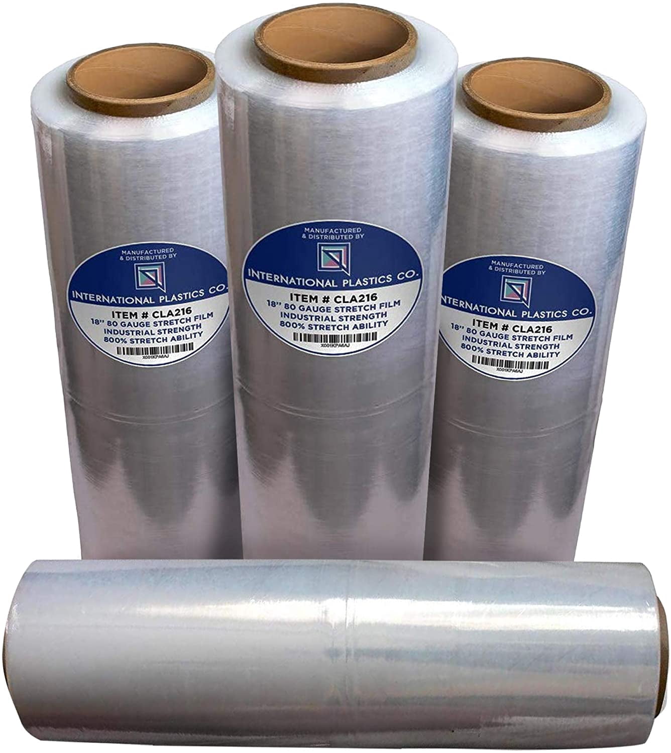 18" Stretch Film/Wrap 1500 feet 7 Layers 80 Gauge Industrial Strength ...