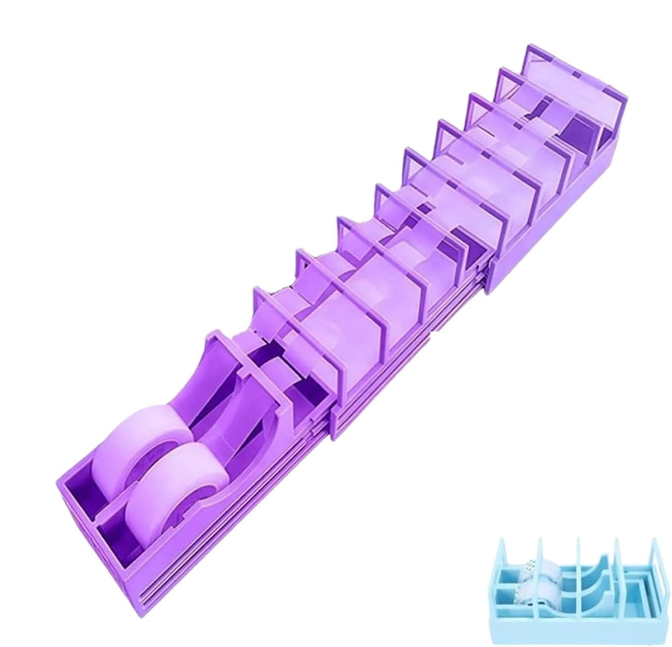 18 Strip Tape Dispenser, Foldable Double Roll Tapes Dispensers, Pre-Cut ...