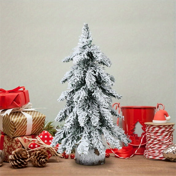 18'' Tabletop Mini Christmas Tree with Lights, Small Tabletop Christmas Tree, LED Lighted ...