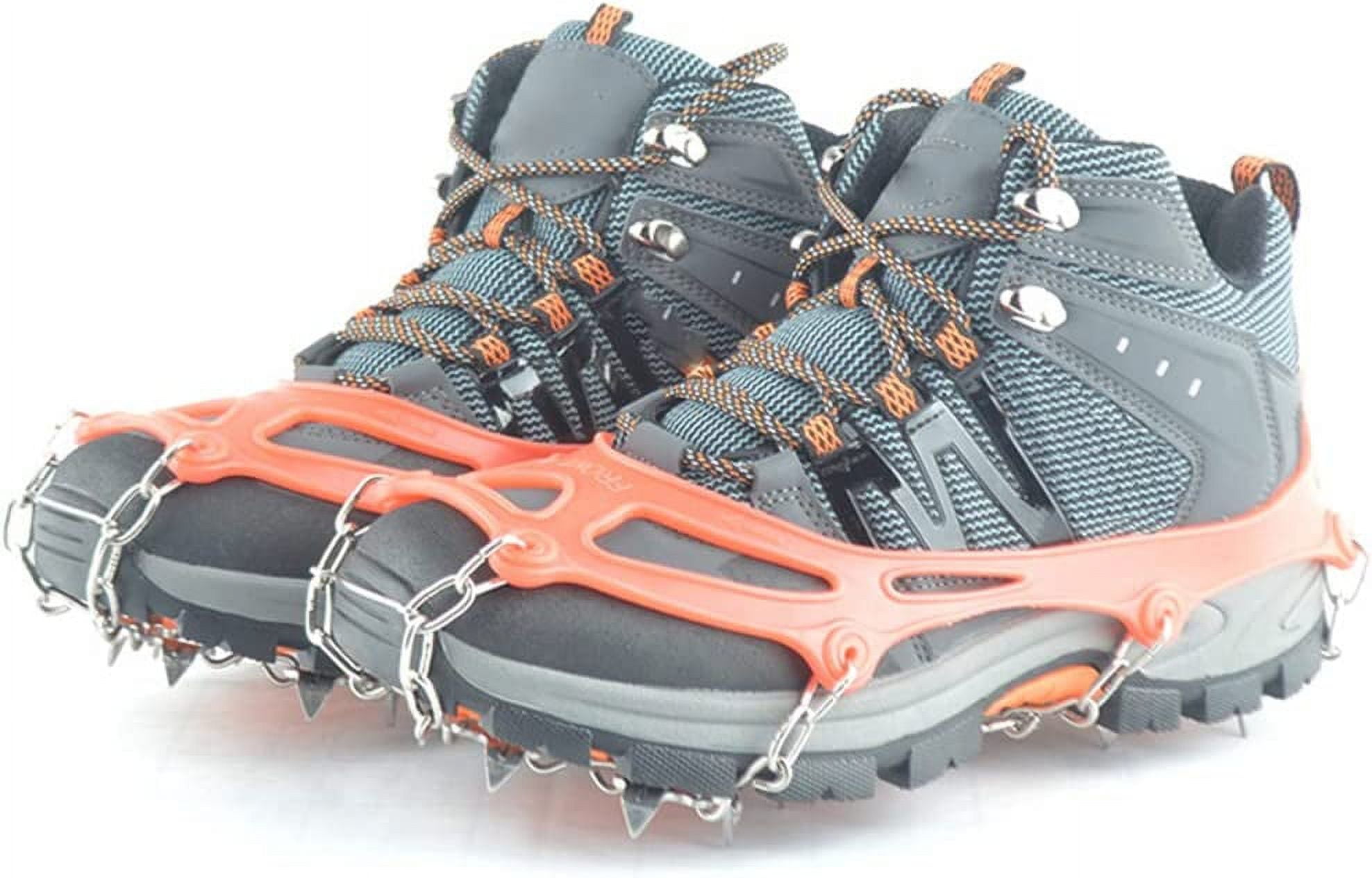 18 Teeth Outdoor Snow Anti-Slip Crampons Spikes, Stainless Steel Snow ...