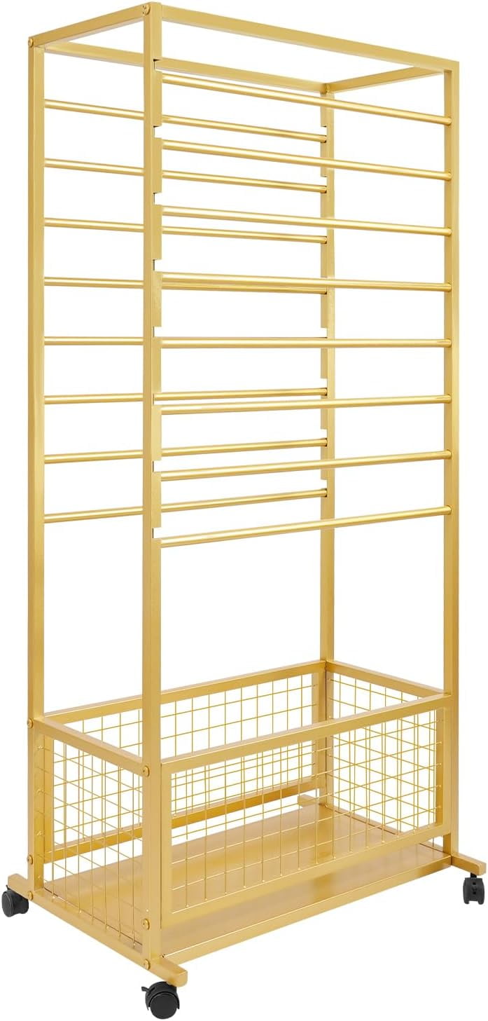 18 Tiers Metal Ribbon Holder Organizer Rack Double-Sided Ribbon Rack ...