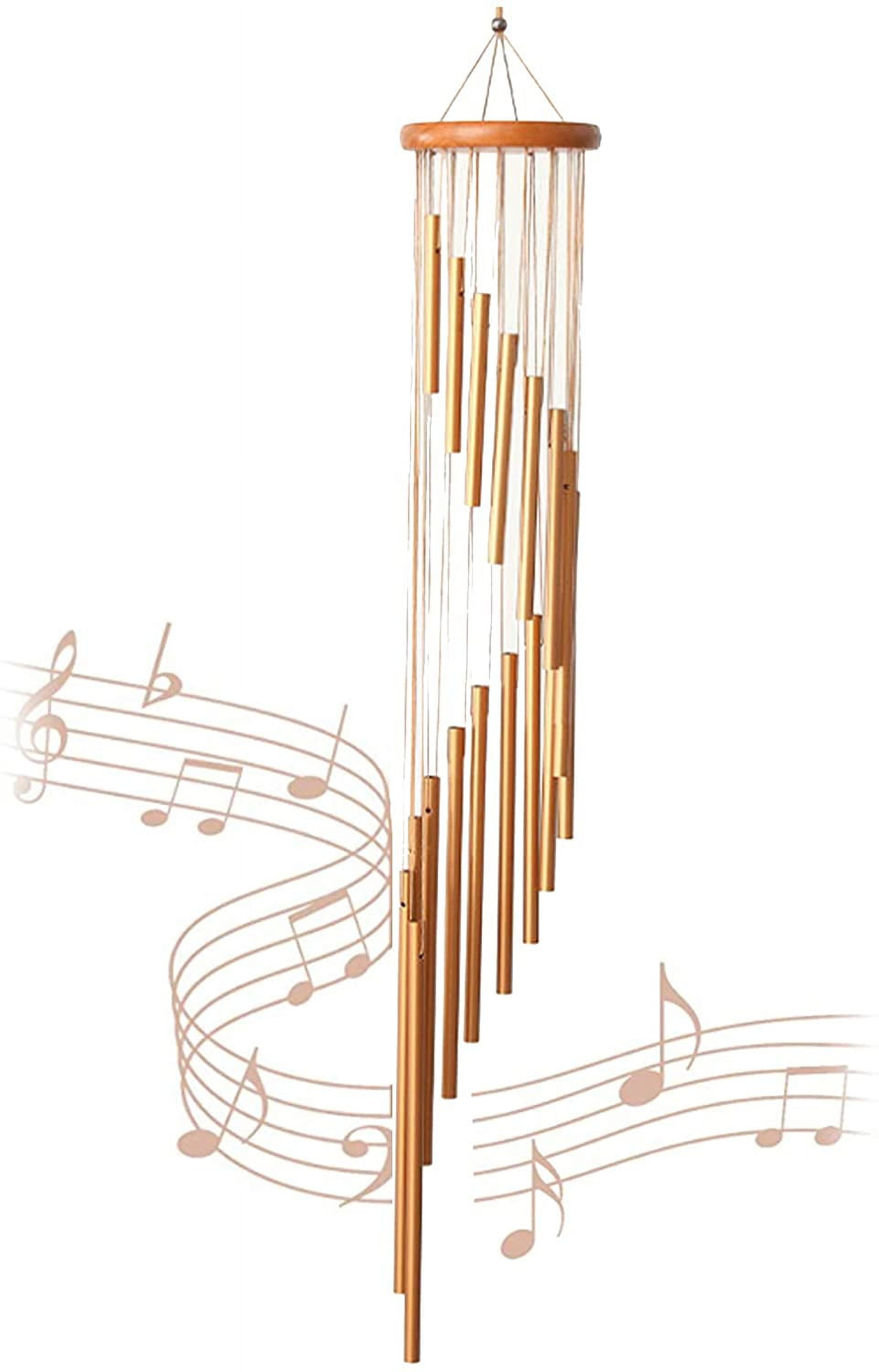 18-Tube Musical Bells for Patio, Garden & Balcony Decor Bronze Tube ...