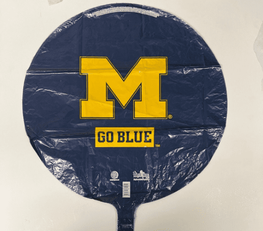18" UNIVERSITY OF MICHIGAN Go Blue Balloon • Party Supplies Decorations ...