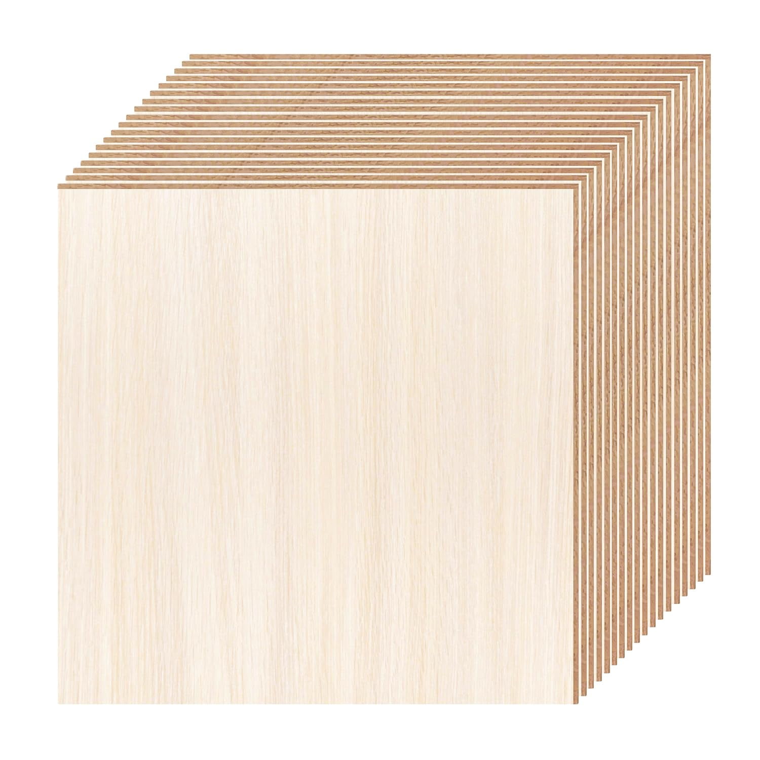 18 Unfinished Basswood Sheets 1/16 Inch Thick 6x6 Inch Squares for ...