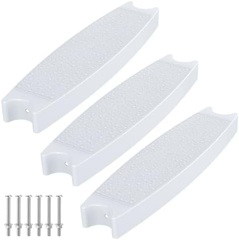 18" Universal Pool Ladder Steps (3-Pack) - Heavy-Duty Molded Plastic ...