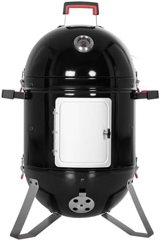 18" Vertical Charcoal Smoker Grill Bullet Water Smoker Barbeque Grill ...