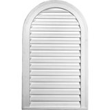 18"W x 23"H Cathedral Urethane Gable Vent Louver, Non-Functional ...