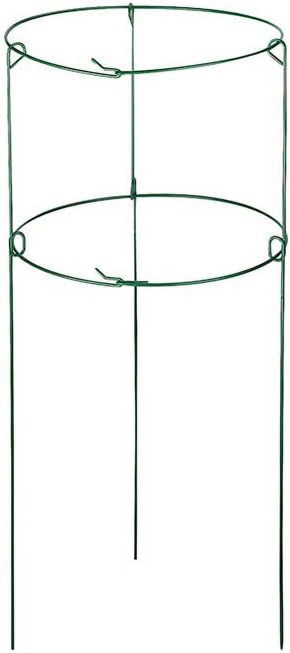 18" W x 36" L Double Green Metal Peony Ring Plant Supports (10 ...