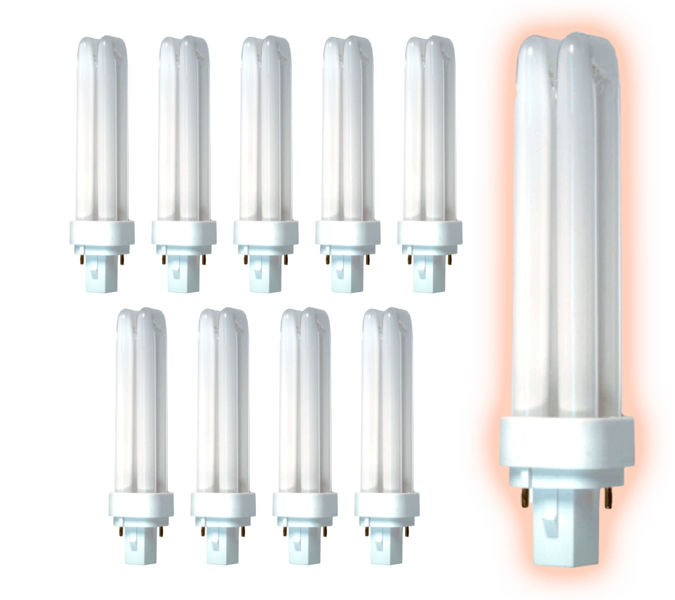 18 Watt CFL Light Bulbs | 2 Pin G24D-2 Base 2700K Soft White | 18W High ...