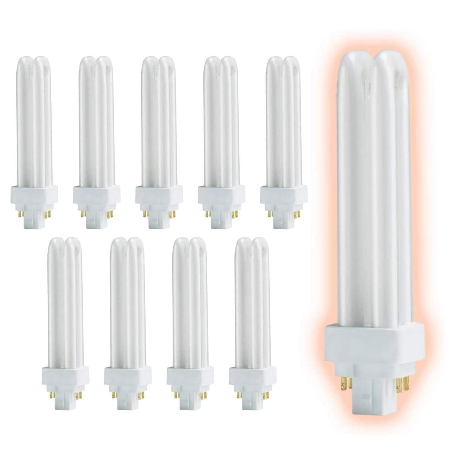 18 Watt CFL Light Bulbs | 4 Pin G24Q-2 Base 4100K Cool White | 18W High ...