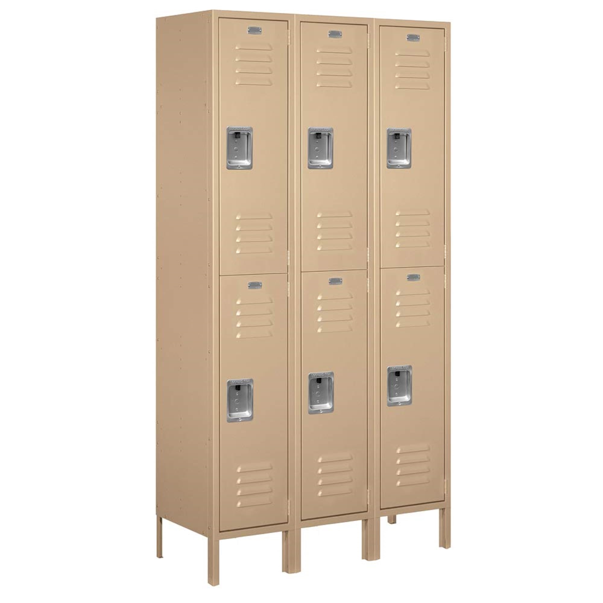 18" Wide Double Tier Standard Metal Locker - 3 Wide - 6 Feet High - 21 ...
