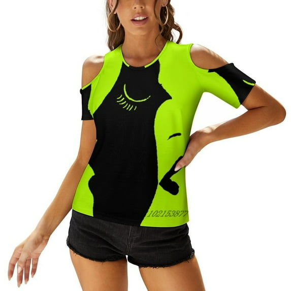 18 Women Zipper Sexy Printed Vintage T Shirts Tops Full Print T-Shirt ...