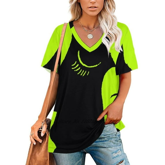 18 Women Zipper Sexy Printed Vintage T Shirts Tops Full Print T-Shirt ...