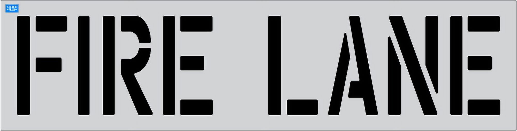 18" Word - FIRE LANE Parking Lot Pavement Marking Stencil Thickness ...
