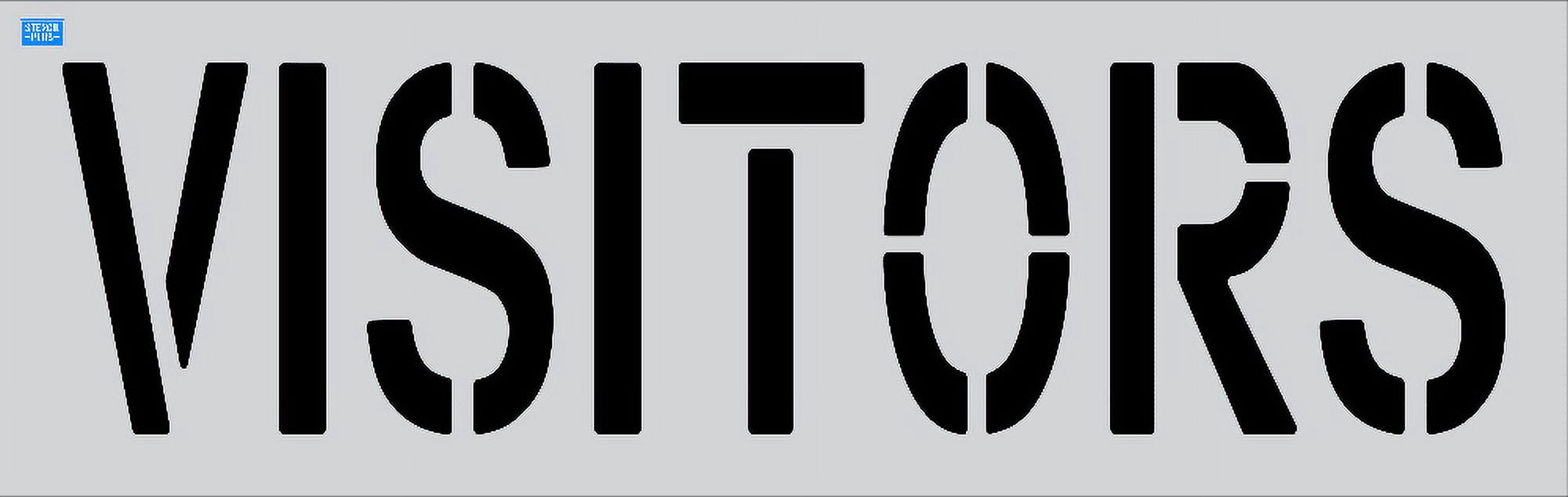 18" Word - VISITORS Parking Lot Pavement Marking Stencil Thickness ...
